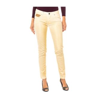La Martina Gl&auml;nzende Skinny Hose - - Jeans - Damen - Gelb - W30