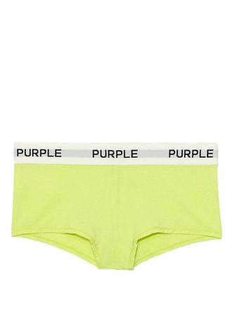 Purple culotte à bande logo - Vert
