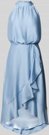 Swing Cocktailkleid mit Stehkragen und Volants