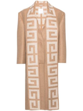 Givenchy manteau long &agrave; logo 4G - Tons neutres