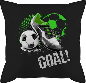 Shirtracer Kissen 50x50 - Fußball Geschenke | Fußballgeschenk | Geschenk Fußballfan Fußball | Kleine Geschenke Fußballfans - 50 x 50 cm - Schwarz - Fussballer Fu