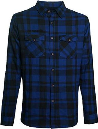 West Coast Choppers West Coast Choppers La Bomba Herringbone Chemise Flannel (Black/Blue,S)