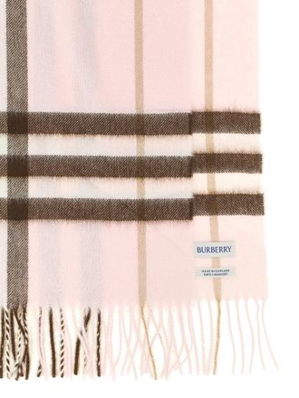 Burberry Check Cashmere Scarf - Pink