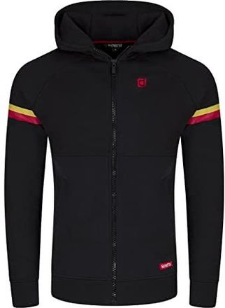 Riverso RIVDanilo Veste &agrave; capuche pour homme avec fermeture &eacute;clair &agrave; capuche Veste &agrave; capuche en coton Noir Gris Bleu Rouge Vert S M L XL XXL 3XL 4XL 5XL, Blac