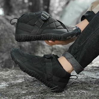 Generic YUJIEBB Bottines dhiver pour homme - Chaussures d&eacute;contract&eacute;es - Imperm&eacute;ables - En fourrure chaude - Pour homme - Grande taille, Noir, 35 1/3 EU