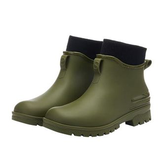 Generic Bottes de pluie pour femme en caoutchouc imperméables, bottes basses, antidérapantes colorées, bottines courtes en PVC, bottes de pluie confortables, 
