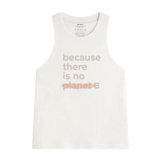 Ecoalf &Auml;rmelloses Underlinedalf T-Shirt - - Tops - Damen - Wei&szlig; - M
