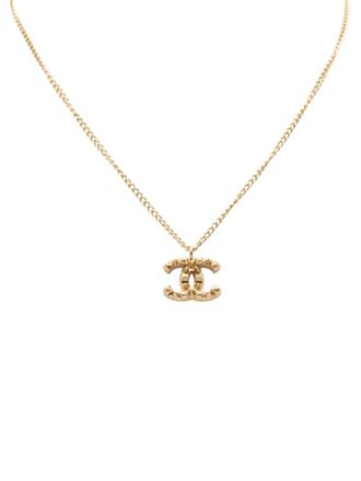 Chanel 2003 CC Gold Plated Pendant Necklace costume necklace - Or