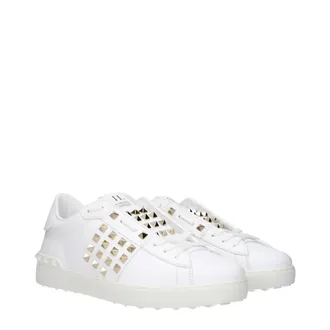 Valentino Garavani Mens White Leather Low Top Sneakers