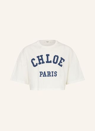 Chlo&eacute; Cropped-Shirt weiss