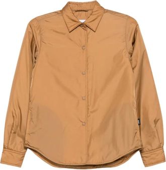 Aspesi Wattiertes Hemd mit Druckknopfverschluss - Nude