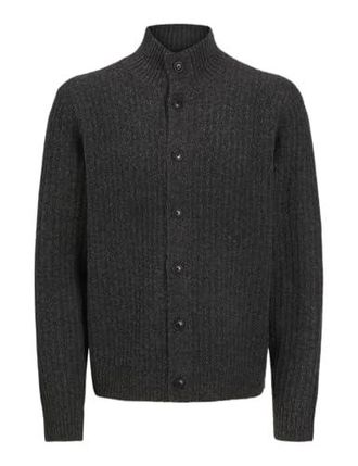 Jack & Jones Jprcchowell Cardigan en Tricot, M&eacute;lange de Gris fonc&eacute;-D&eacute;tails : m&eacute;lang&eacute;, S Homme