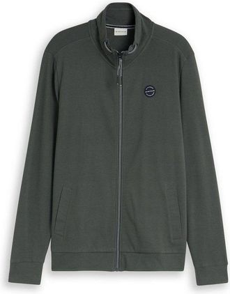 Tom Tailor Langarmshirt T-Shirt (im Einserpack) Sweatjacke aus Baumwolle