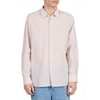 Officine G&eacute;n&eacute;rale Chemise &agrave; rayures en coton et lin