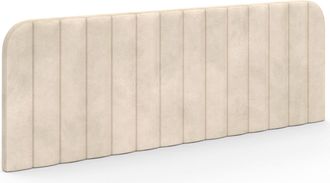 IDMarket Kopfteil zum Aufhängen, Alba, 160 cm, Velours, Beige