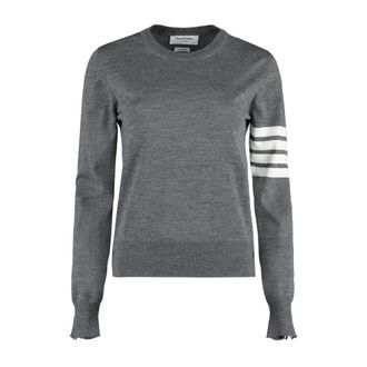 Thom Browne Four-Bar Rundhalspullover - - Knitwear - Damen - Grau - S