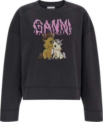 Ganni Femme, Sweatshirts et sweats &agrave; capuche, Noir, Taille: 40 FR SweaT-shirts