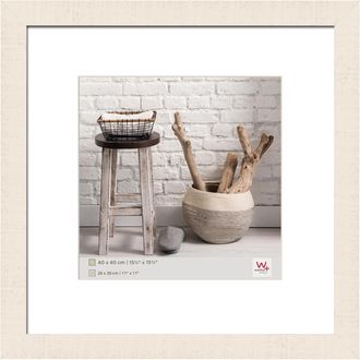 Walther Design Bilderrahmen cremeweiss 40 x 40 cm Home Holzrahmen HO440W