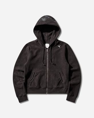 Roa Women s Guniy Inside Out Zip-Up Baby Hoodie Washed Black