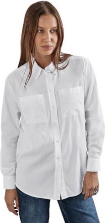 Street One A345117 Chemisier avec Poches de Poitrine, Blanc, 46 Femmes