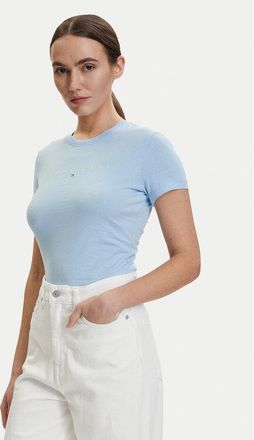 Tommy Jeans T-Shirt DW0DW18398 Hellblau Slim Fit
