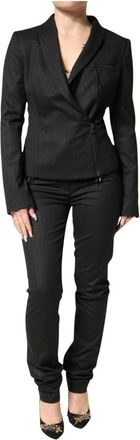 Exte Ensemble Pantalon Blazer Double Boutonnage 2 Pi&egrave;ces - Femme - Vestes - Noir - Taille: 36 FR