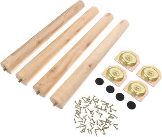 Valiclud 4 Sets Holz M&ouml;belbeine H&ouml;he mit Montageschrauben Stabile Sofabeine und Tischbeine Polierte Holzf&uuml;&szlig;e f&uuml;r Sofa Schrank Couchtisch und Bett Langlebige M&ouml;
