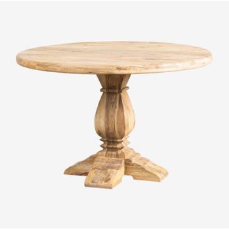 Sklum Sklum - Table de Salle à Manger Ronde en Manguier Rusbby Ø120 cm