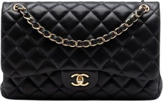 Chanel Sac bandouli&egrave;re matelass&eacute; &agrave; double rabat Pre-owned - Femme - Pre-owned - Noir - Taille: ONE Size