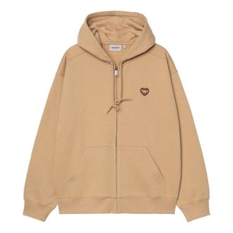 Carhartt Work in Progress Hooded Heart II Hartt Sweat Jacket - - Sweatshirts & Hoodies - Herren - Beige - M