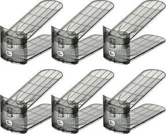 Generico Platzsparender Schuh-Organizer, stapelbar, doppellagig, rutschfest, höhenverstellbar, für Garage, Wohnheim, Kleiderschrank