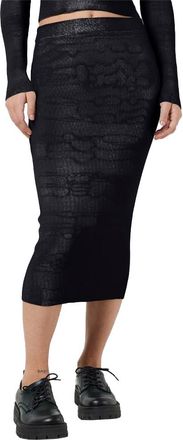 Noisy May Damen NMJAZ HW MIDI Knit Skirt FWD NOOS Rock, Black, Small