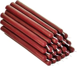 NKlaus (25 stück) Rote Bienenwachs Höhe: 12cm ruß Tafelkerzen Ritualkerze Tropfkerzen 36329