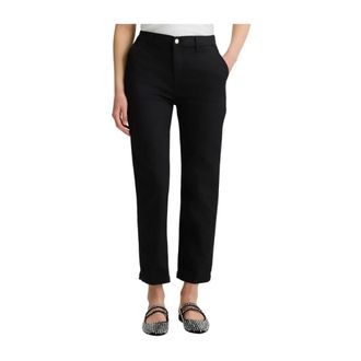 Liu Jo Schwarze Kurze Stretch-Baumwollhose - - Trousers - Damen - Schwarzk - 2XL