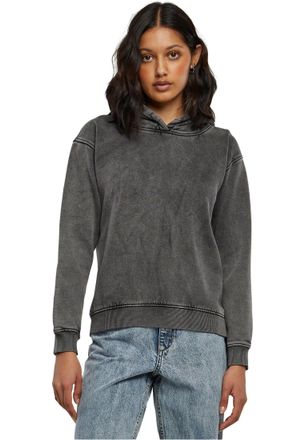 Urban Classics Damen Kapuzenpullover Ladies Stone Washed Hoody Black 3XL