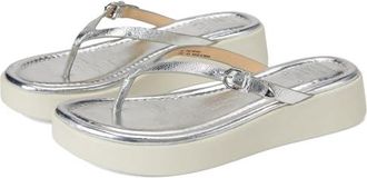 Frye Frye Sandales Maya Buckle Thong pour femme, Argenté, 39-40 EU