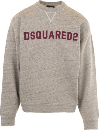Dsquared2 Homme, Sweatshirts et sweats &agrave; capuche, Gris, Taille: M Short & Wide Fit Crewneck