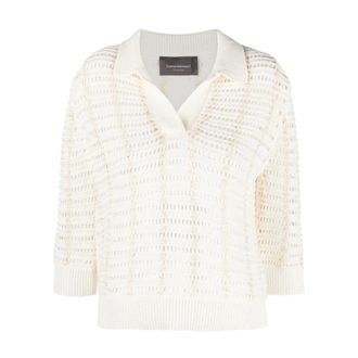 Lorena Antoniazzi Femme, Pulls, Blanc, Taille: 34 FR Polo Chemises