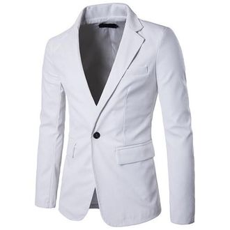Generic Veste Homme Chic Et Elegant Veste a Capuche Homme Slim HabilléE CintréE Et Moderne à Revers Cranté Et Boutons Fonctionnels IdéAle Pour Les éVéNements 