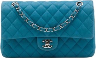 Chanel Sac bandouli&egrave;re vintage Chanel Pre-owned Double Flap - Femme - Pre-owned - Bleu - Taille: ONE Size