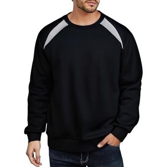 Generic Sweat-shirt &agrave; col rond &agrave; manches longues 2026 pour homme Sweats &agrave; capuche Coupe ample Pull &agrave; capuche Pull dhiver Hommes Manches longues Loose Top d&eacute;co