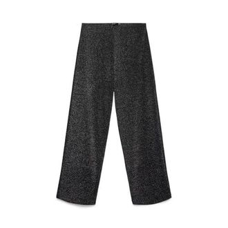 Vero Moda Vmberlin MW Pantalon Large &agrave; Paillettes Noos, Noir, XS / 30L