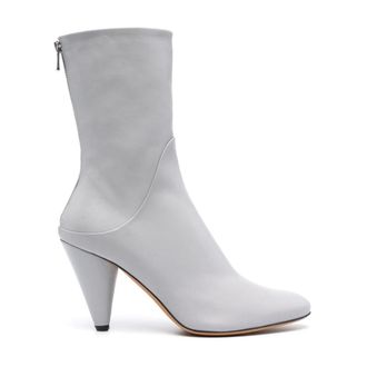 Proenza Schouler Femme, Chaussures, Gris, Taille: 36 EU Bottes en cuir &agrave; talon conique 95 mm
