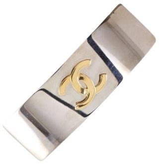 Chanel Accessoires de cheveux argent&eacute;s Pre-owned - Femme - Pre-owned - Gris - Taille: ONE Size
