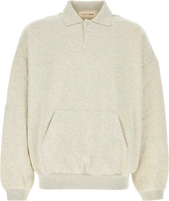 Fear of God Homme, Sweatshirts et sweats &agrave; capuche, Gris, Taille: S SweaT-shirt M&eacute;lange en coton m&eacute;lang&eacute;