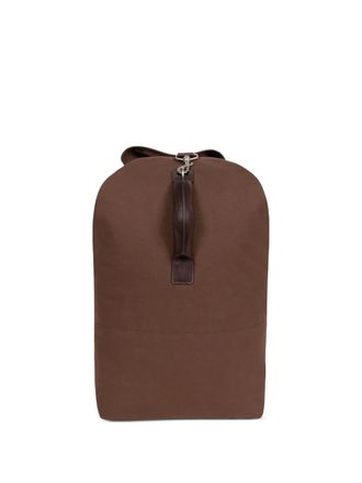 Dries Van Noten sac à dos à liseré en cuir - Marron