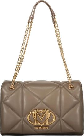 Love Moschino Femme, Sacs, Brun, Taille: ONE Size Sac Bandouli&egrave;re Matelass&eacute; Gaufr&eacute;
