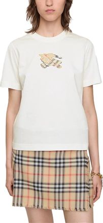 Burberry Embroidered Knight Logo T-Shirt - Beige