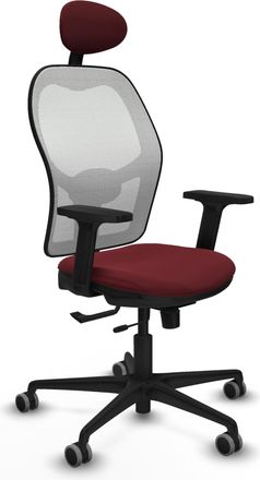 Piqueras y Crespo Jorquera Verwaltungsstuhl mit 2D-Armen, h&ouml;henverstellbarer Lendenwirbelst&uuml;tze und festem Kopfteil, ausgestattet mit Syncro/Traslack und injiziertem Sc
