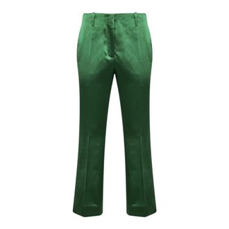 Dries Van Noten Femme, Pantalons, Vert, Taille: 40 FR Wide Pantalons